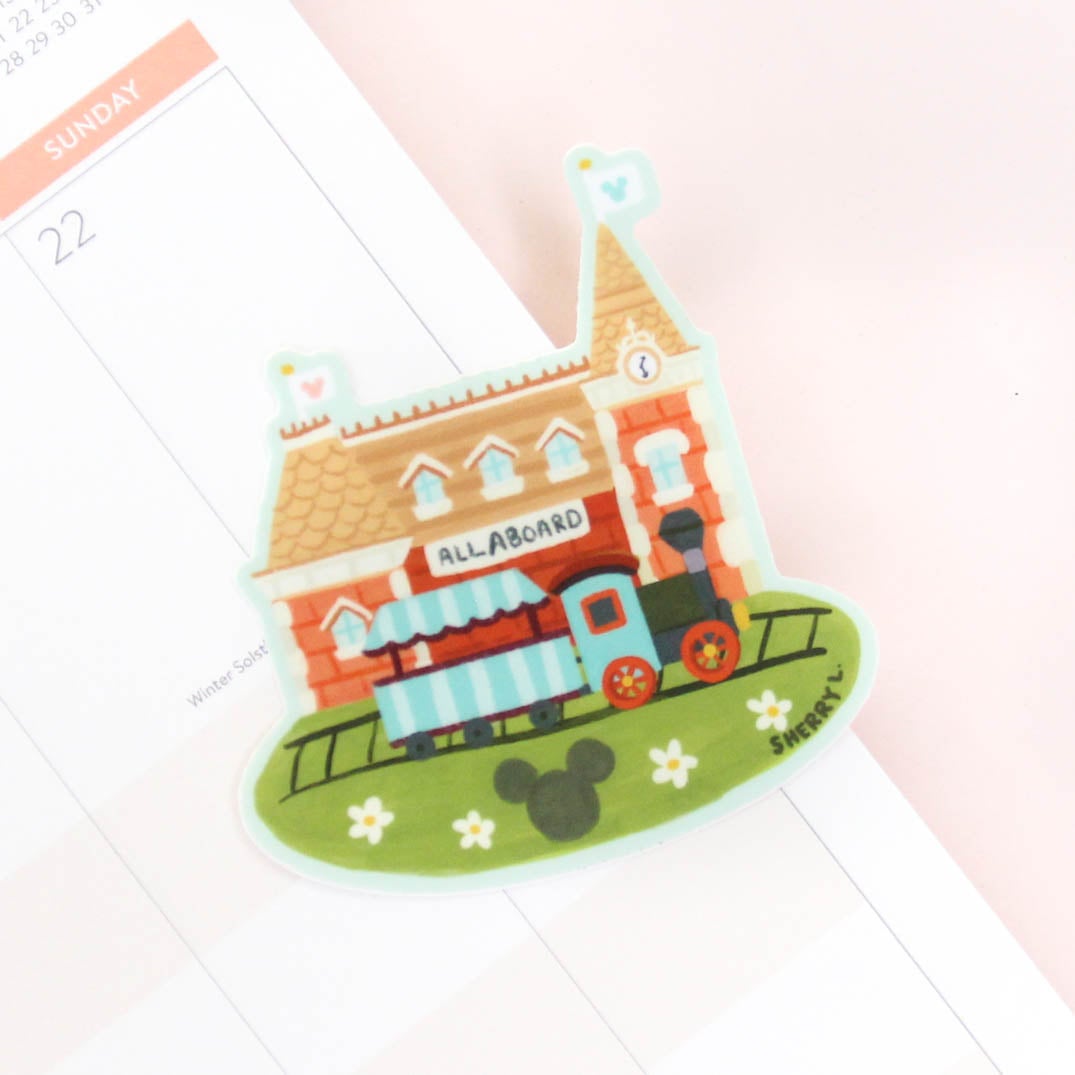 Vinyl waterproof disneyland inspired train mickey sticker | Sherry Lou ...