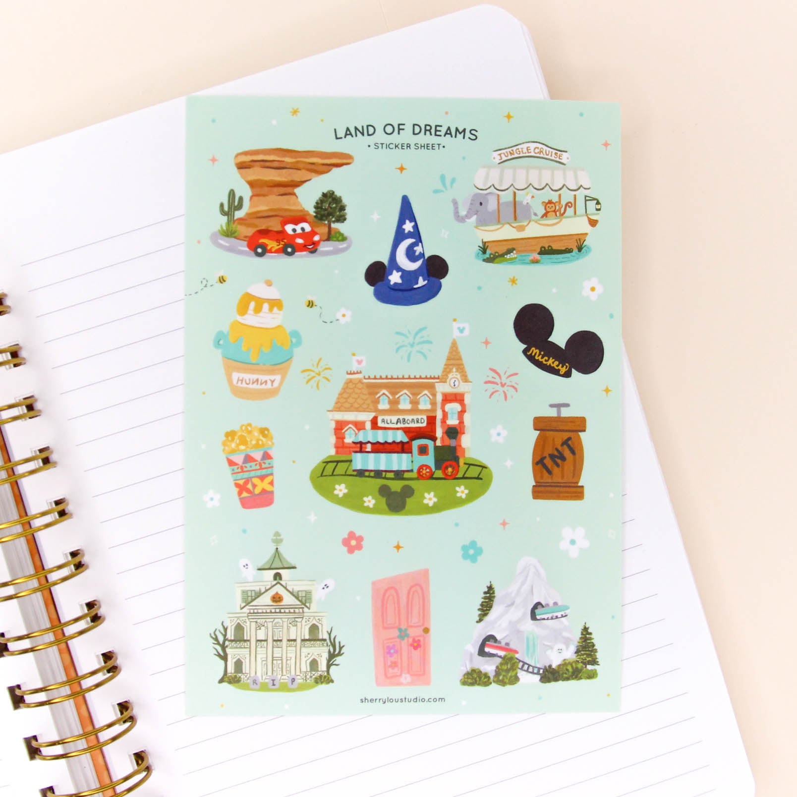 disneyland inspired sticker sheets | Sherry Lou Studio Gouache ...